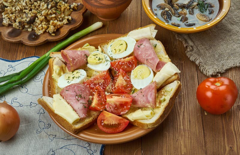 Checo Oblozene chlebicky foto de archivo. Imagen de emparedados - 129899174