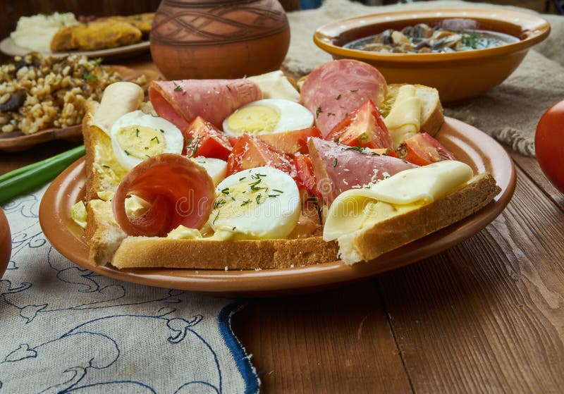 Checo Oblozene chlebicky imagen de archivo. Imagen de central - 129899161