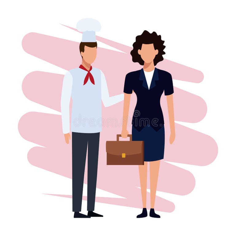 Ched y empresaria ilustración del vector. Ilustración de social - 129565177