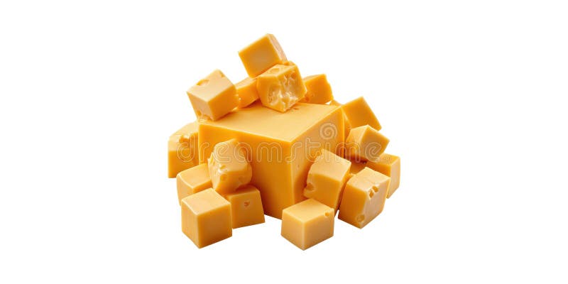 Cheddar Cheese Cubes. Dairy Product for Culinary and Snacking Uses ...