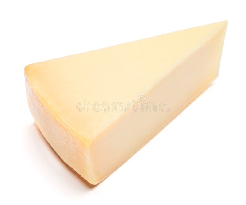 Cheddar Cheese Isolated on White Background Stock Photo - Image of ...