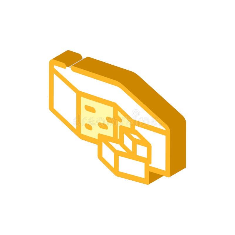 Cheddar Cheese Isometric Icon Vector Illustration Stock Vector ...