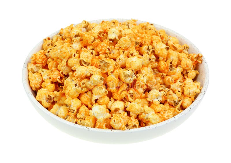 Cheddar Cheese Popcorn Hot Sauce Flavor Angle View Stock Image - Image ...