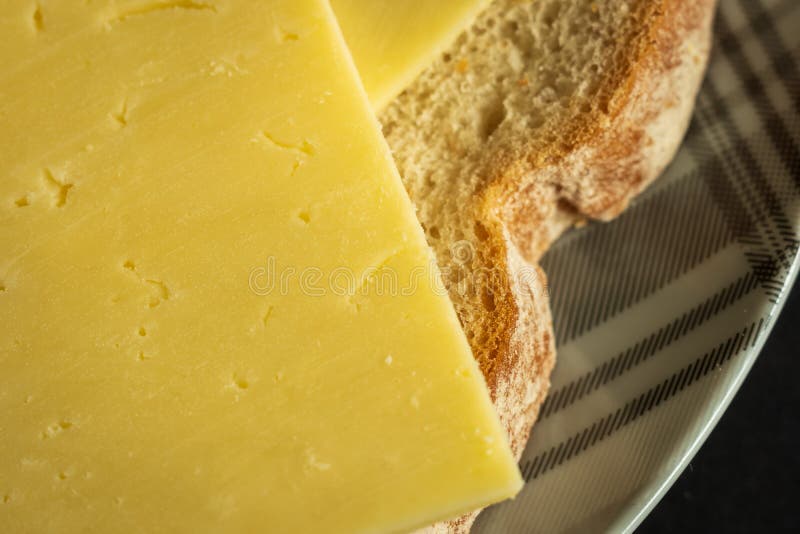 Cheddar Cheese Sandwich on Plate Closeup Stock Image - Image of grilled ...
