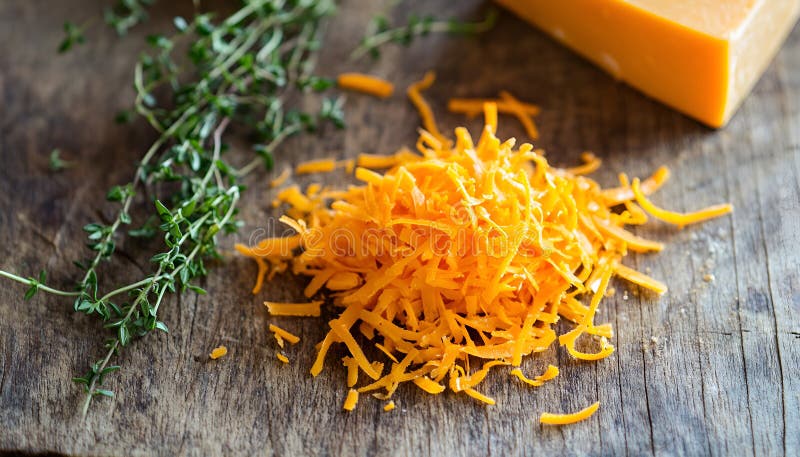 Cheddar Cheese on White Wooden Cutting Board. Top View Stock Image ...