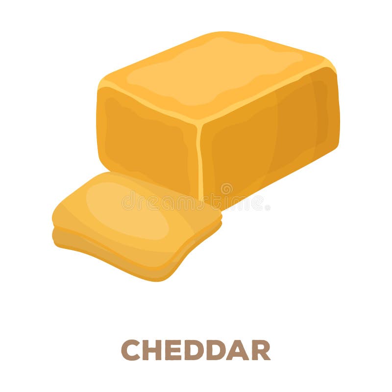 Cheddar.Different Kinds of Cheese Single Icon in Cartoon Style Vector ...