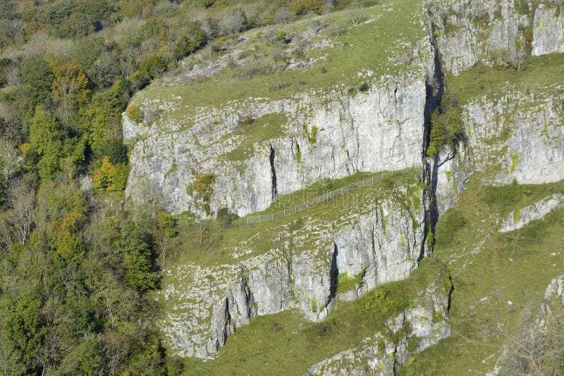 Aerial View of Cheddar Gorge, Mendip Hills, Somerset, England Stock ...