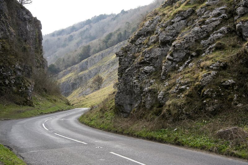 Cheddar Gorge Road Somerset England Stock Photo - Image of outside ...