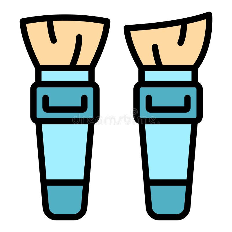 Cheek Brush Icon Vector Flat Stock Vector - Illustration of powder ...