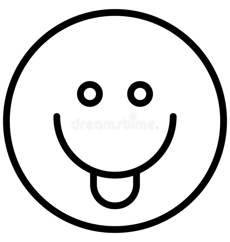Cheeky, Baffled Emoticon Vector Isolated Icon Which Can Easily Modify ...
