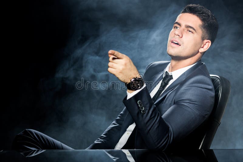 Cheeky evil boss stock image. Image of company, young - 67712843