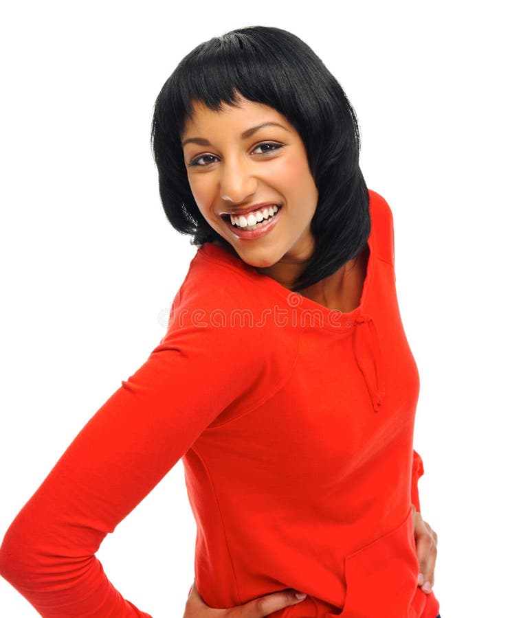 Cheeky girl in studio stock photo. Image of brunette - 21823138