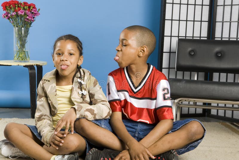 Cheeky kids stock image. Image of play, family, sister - 1736249