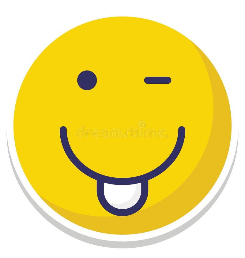 Cheeky Smiley Vector Icon Fully Editable Stock Vector - Illustration of ...