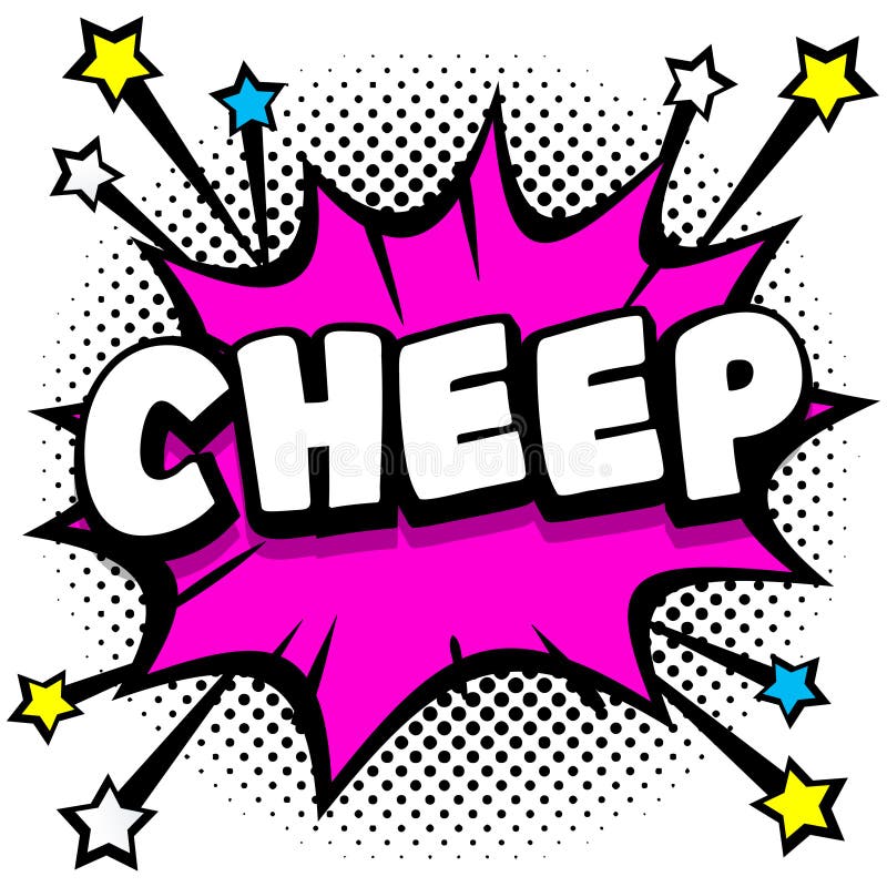 Cheep Pop Art Comic Speech Bubbles Book Sound Effects Stock Vector ...