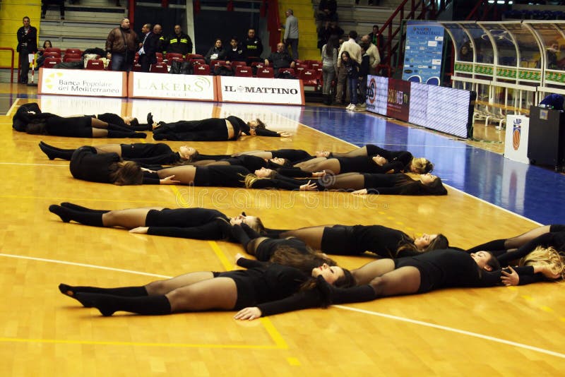 Cheer girls choreography editorial stock photo. Image of teens - 27852473