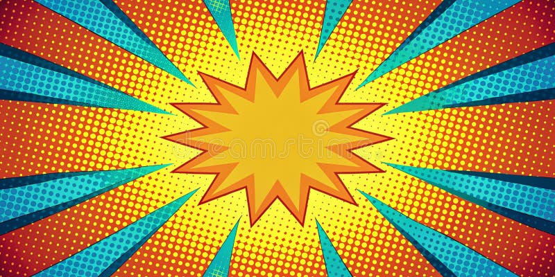 Cheerful Abstract Background Comic Book Style Halftone Patterns ...