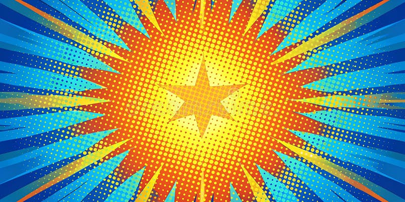 Cheerful Abstract Background Comic Book Style Halftone Patterns ...