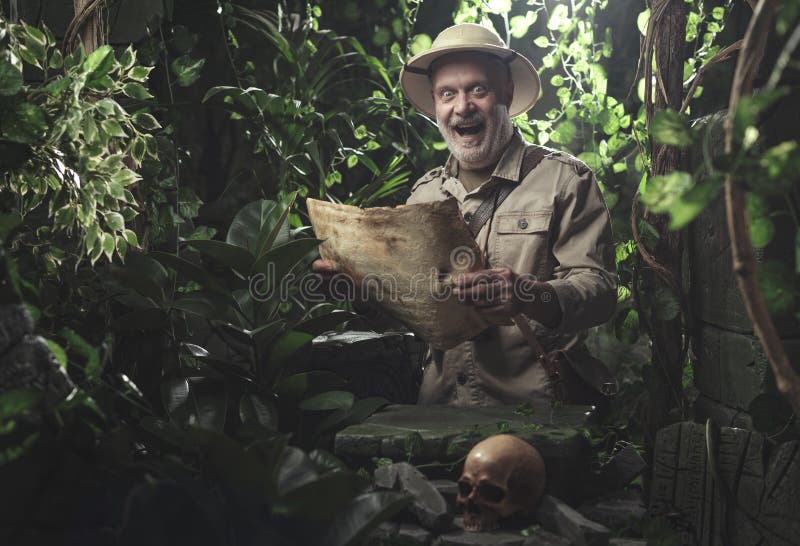 Man exploring jungle stock photo. Image of rainforest - 11576844