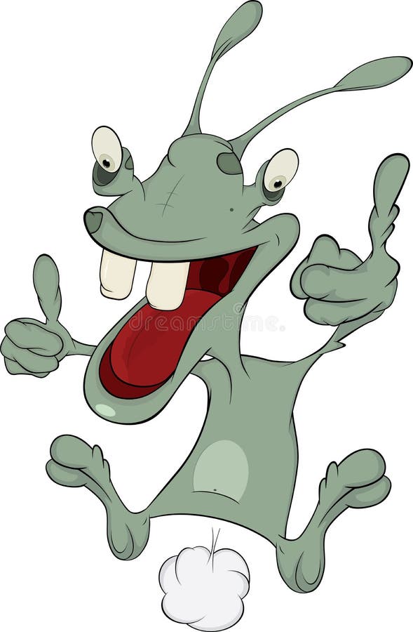 The Cheerful Alien. Cartoon Stock Vector - Illustration of imagination ...