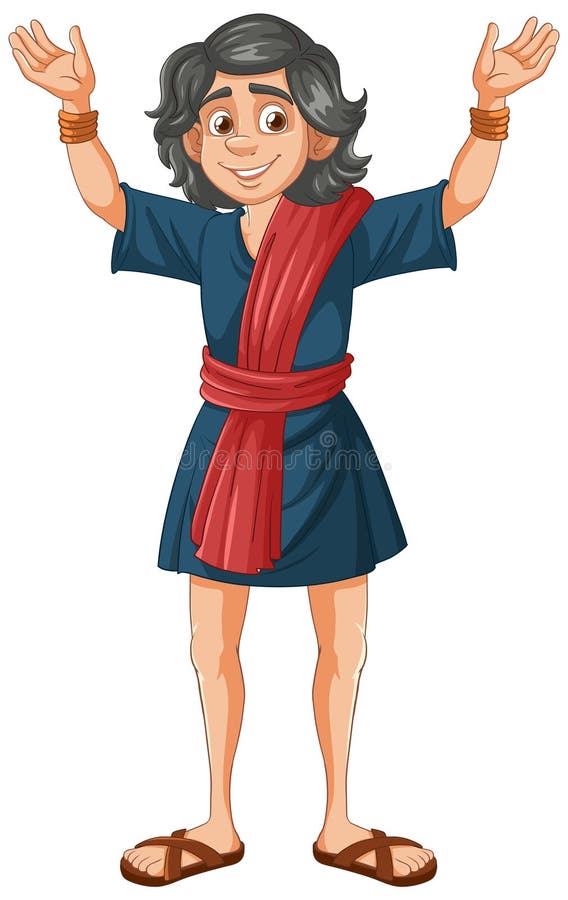 Character with Open Arms Smiling Stock Vector - Illustration of emotion ...