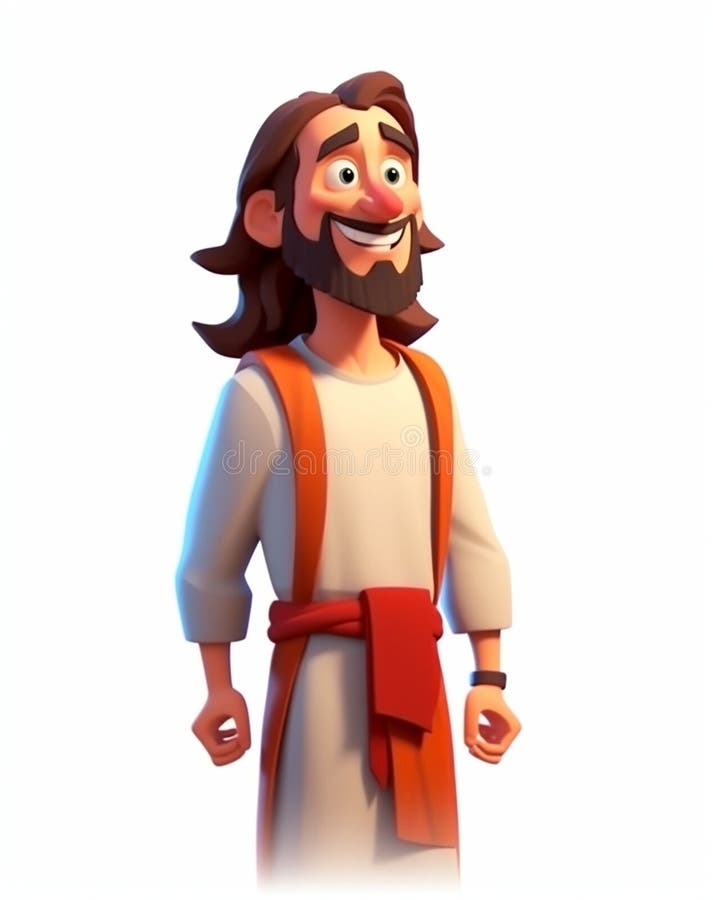 Cheerful Animated Character Resembling a Historical Figure. Stock ...