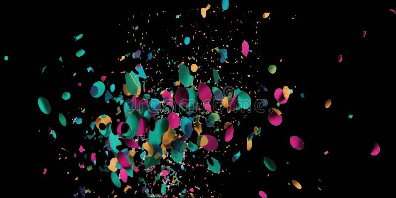 A Cheerful Array of Multicolored Confetti Scattered on a Transparent ...