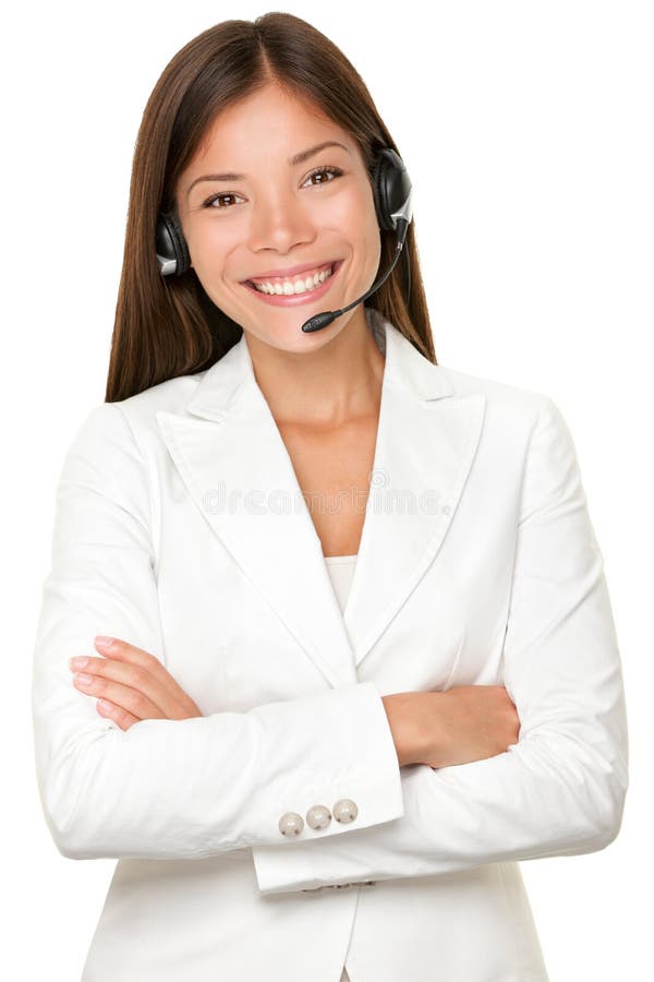 Call operator with headset stock image. Image of headset - 24744927