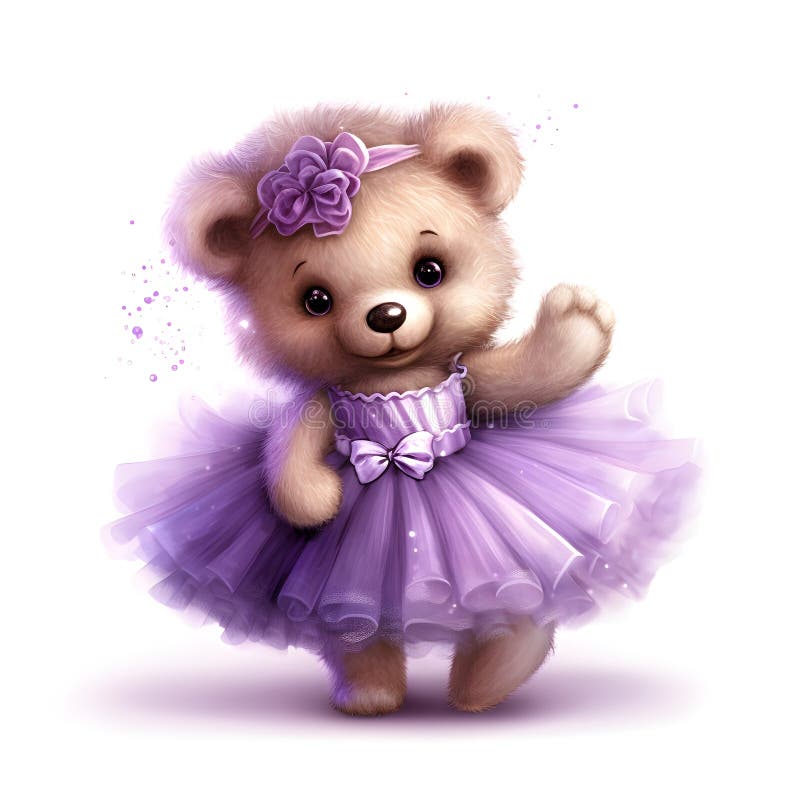 Cheerful Ballet Bear Illustration Stock Illustration - Illustration of ...