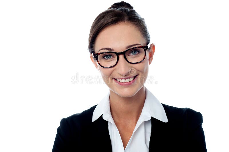 Glasses Eyewear Business Woman Happy Portrait Stock Image Image Of