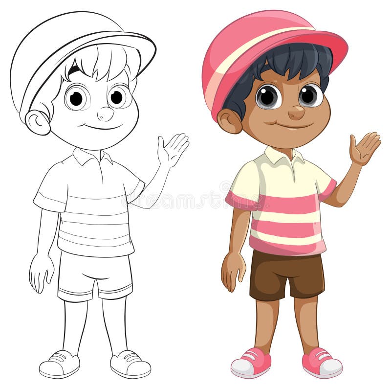 A cheerful boy stock vector. Illustration of casual - 332813531