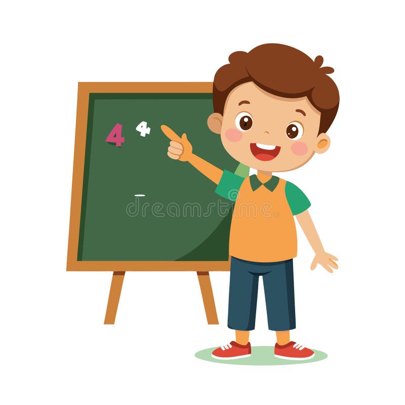 Cheerful Boy Explaining Math Stock Illustrations – 9 Cheerful Boy ...