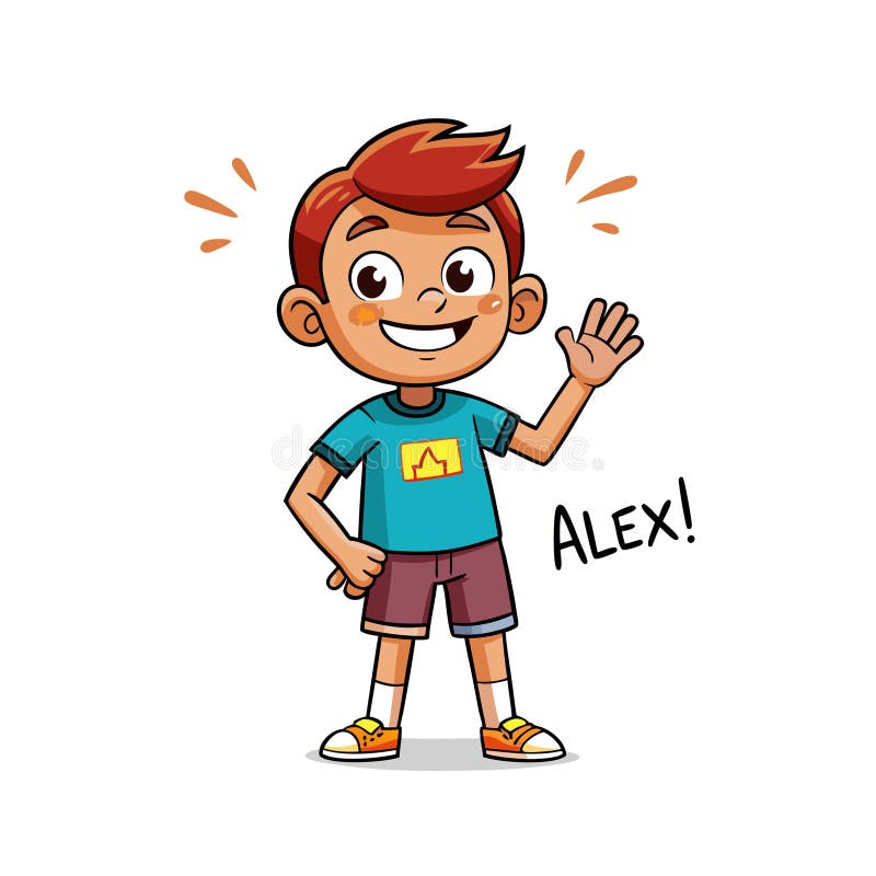 Cheerful Boy Spreading Kindness Stock Vector - Illustration of dynamic ...