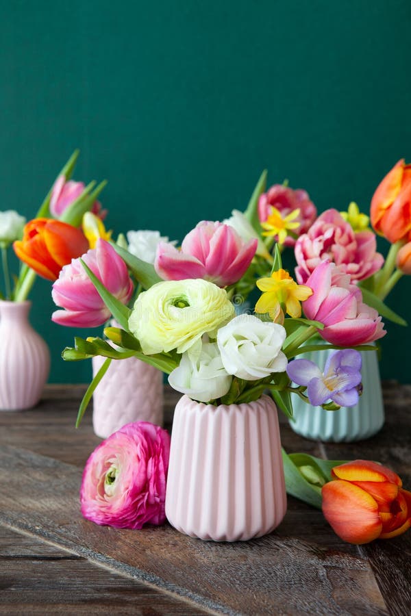 Cheerful Bright Spring Flowers Stock Photo - Image of happy, decorative ...