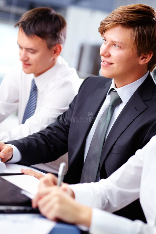 Cheerful business guy stock photo. Image of coworker - 28967404