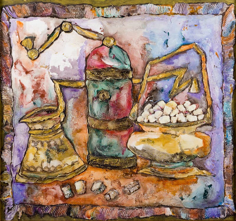 Cheerful Cafe stock illustration. Illustration of texture - 10130163