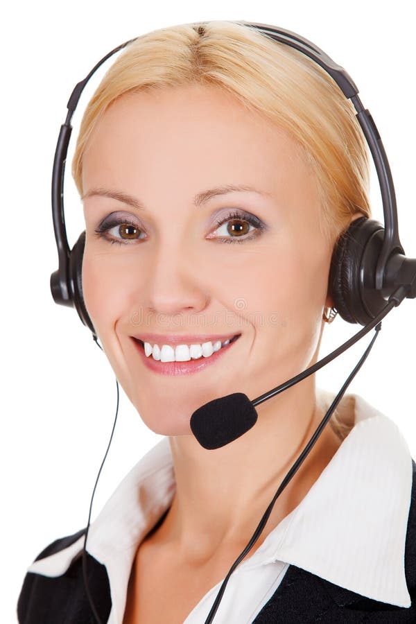 Call center operator stock photo. Image of telephone - 28394586