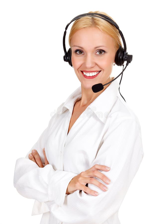 Call center operator stock photo. Image of telephone - 28394586