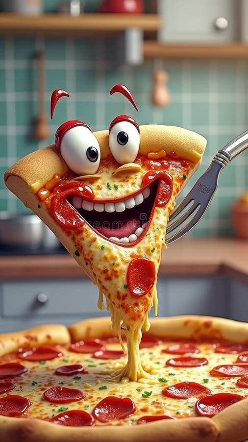 Pepperoni Pizza Cartoon