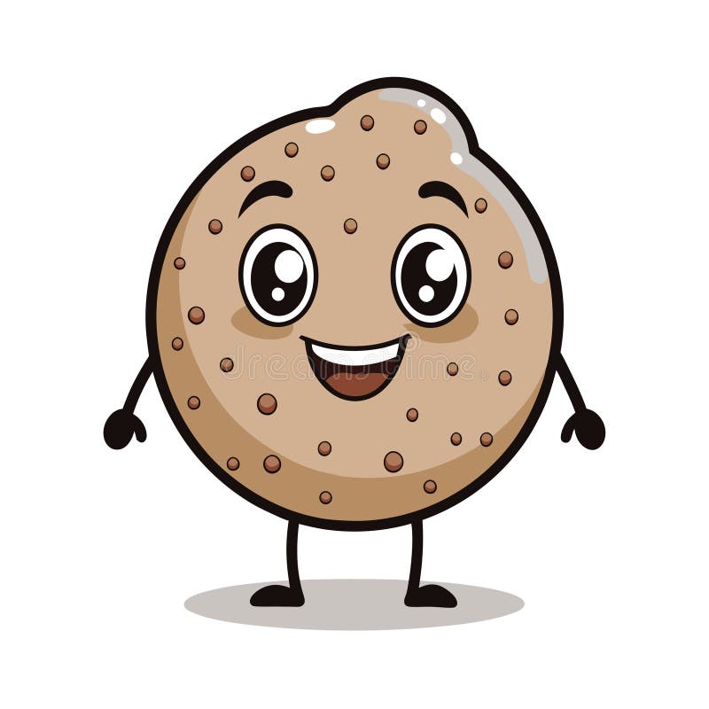 Cheerful Cartoon Poppy Seed Character Design Stock Vector ...