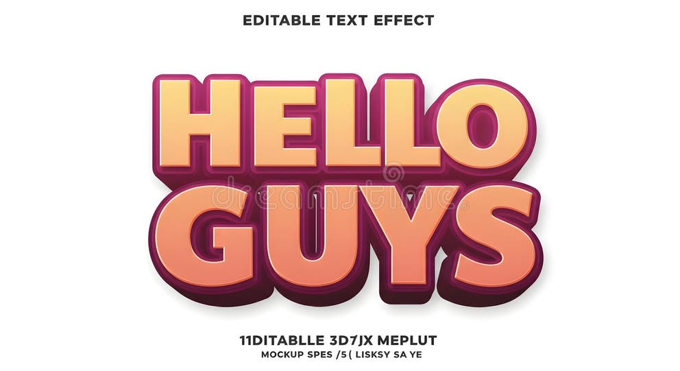 Cheerful Cartoon Text Effect with Gradient Coloring for Friendly ...