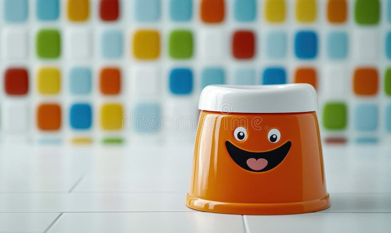 Cheerful Children S Potty with Fun Design Stock Illustration ...