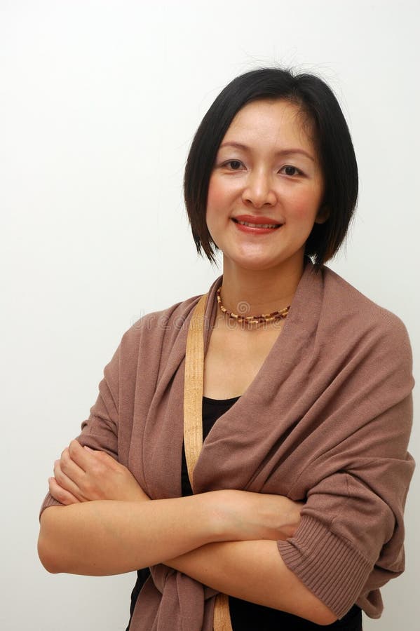 Cheerful chinese lady stock image. Image of cheerful - 11731113