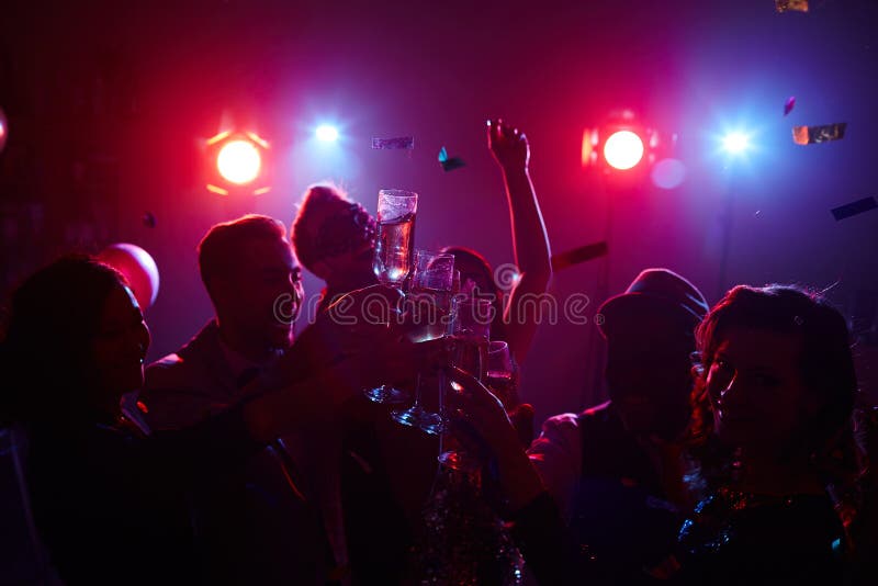 Cheerful clubbers stock photo. Image of clubber, enjoying - 77604178