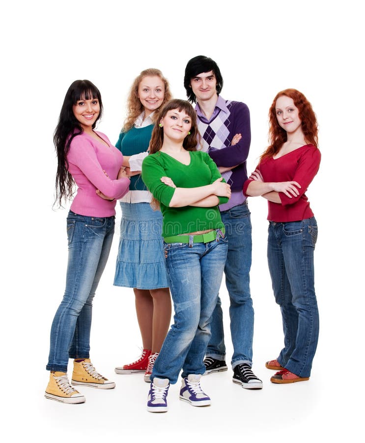 Cheerful company stock photo. Image of girl, people, friendly - 14625154