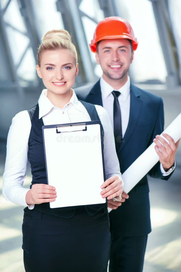 Cheerful Construction Team is Working on New Stock Image - Image of ...