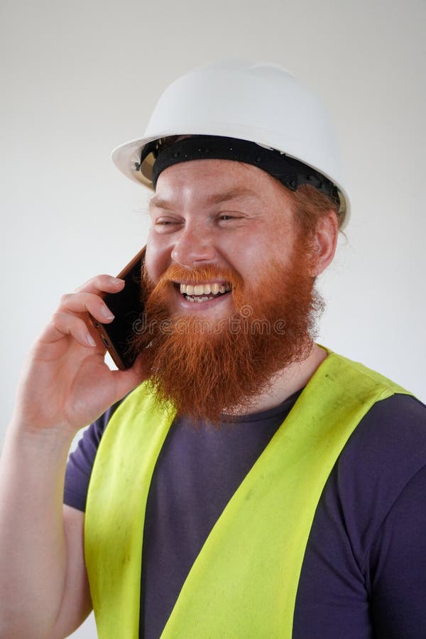 Cheerful Construction Worker Smiling Stock Image - Image of jolly ...