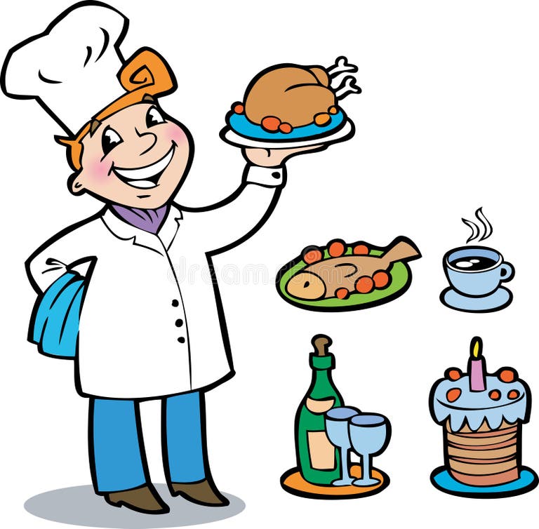 The cheerful cook stock vector. Illustration of cooking - 14409597