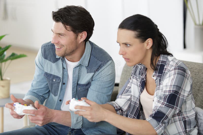 Man Playing Video Games Alone Stock Image - Image of gamer, recreation ...