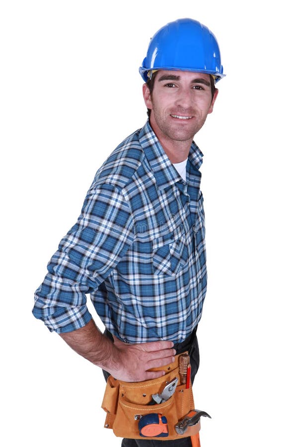 Cheerful craftsman stock image. Image of professional - 33670887